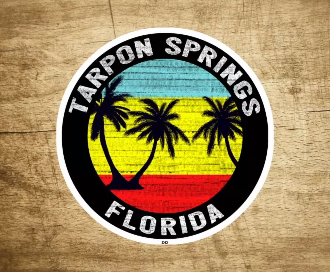 DOPASTICKER Tarpon Springs Florida Vacation Ocean Palm Trees Decal ...