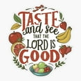 DOPASTICKER Taste And See That The Lord Is Good, Fruits Art Sticker ...