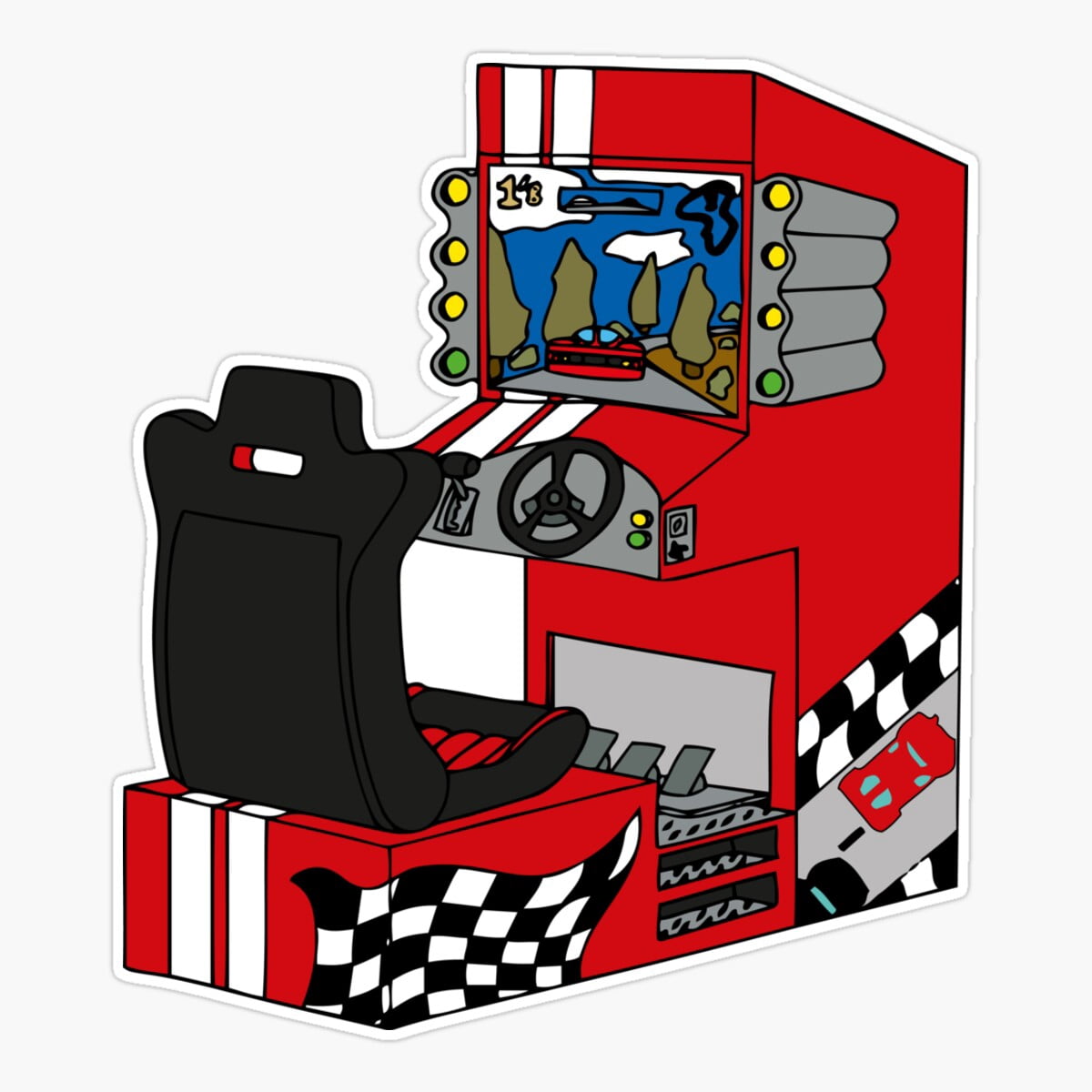 DOPASTICKER Taste Of Speed, Arcade Machine, Gamers Collection Sticker ...