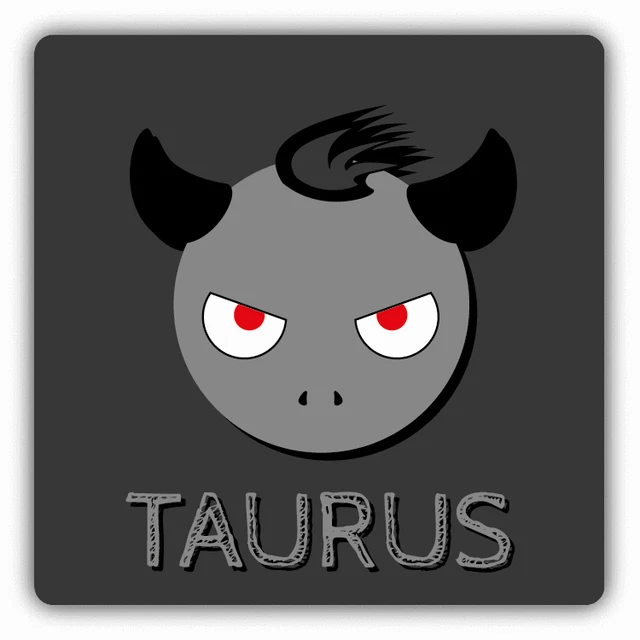 DOPASTICKER Taurus Zodiac Sign Cartoon Sticker Decal Phone Decal Water ...