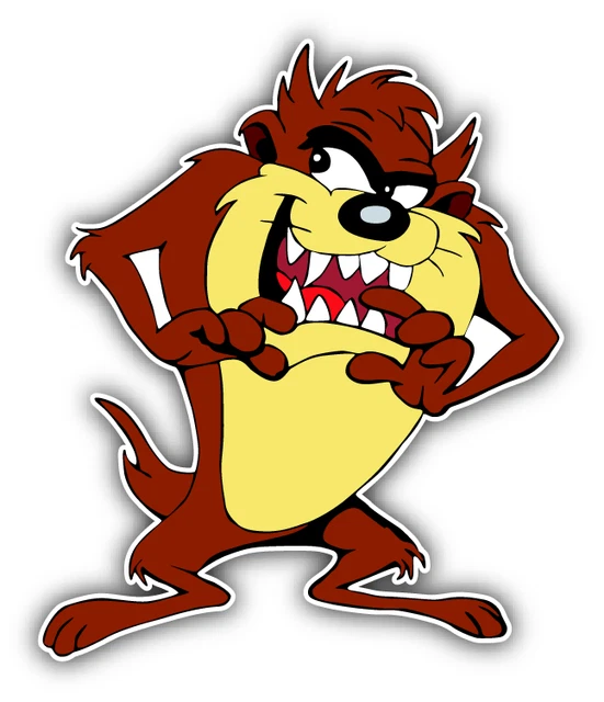 DOPASTICKER Taz Crafty Cartoon Car Sticker Decal Phone Decal Water ...