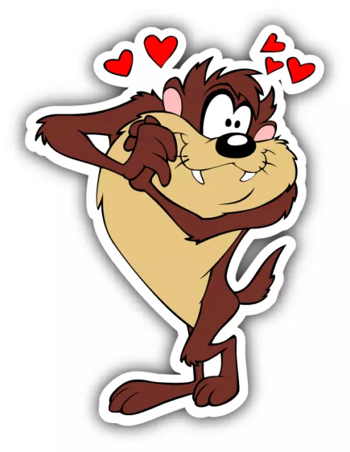 DOPASTICKER Taz In Love Cartoon Car Sticker Decal Phone Decal Water ...