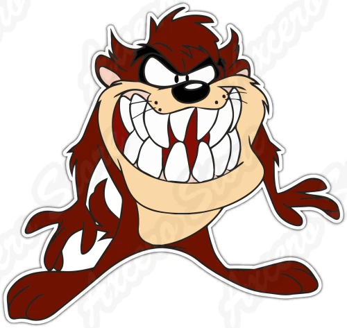 DOPASTICKER Taz Kid Baby Tasmanian Devil Cartoon Car Sticker Decal ...