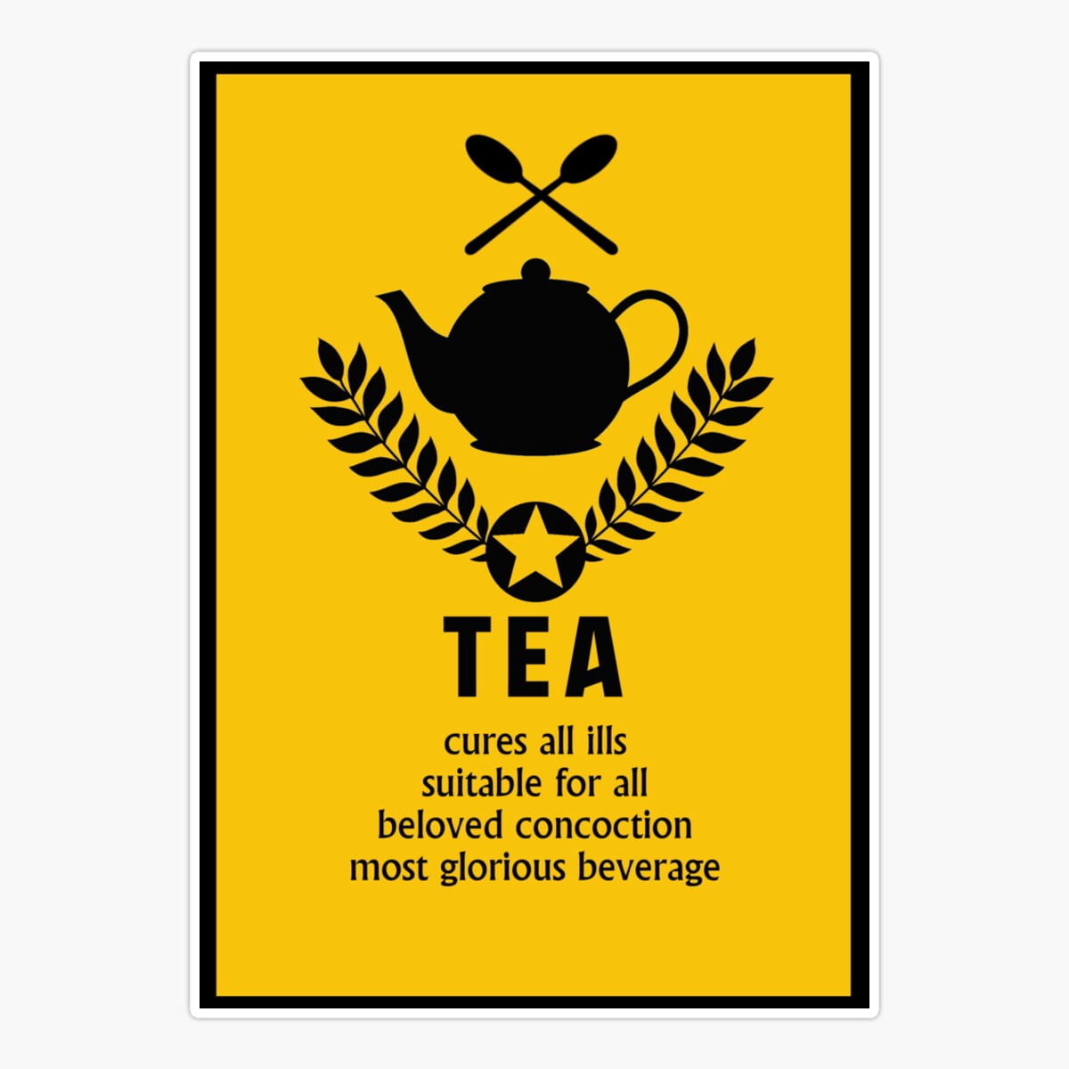 DOPASTICKER Tea, The Glorious Beverage Sticker, Phone Sticker Car ...