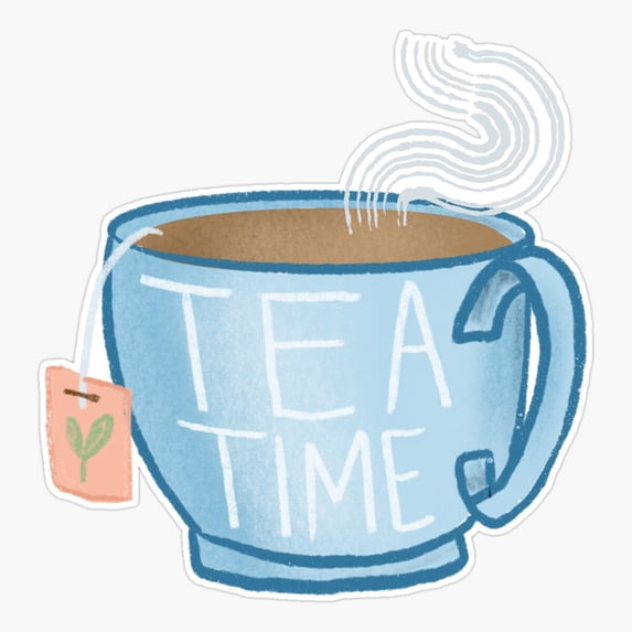 DOPASTICKER Tea Time Sticker, Phone Sticker Water Bottle Sticker Car ...