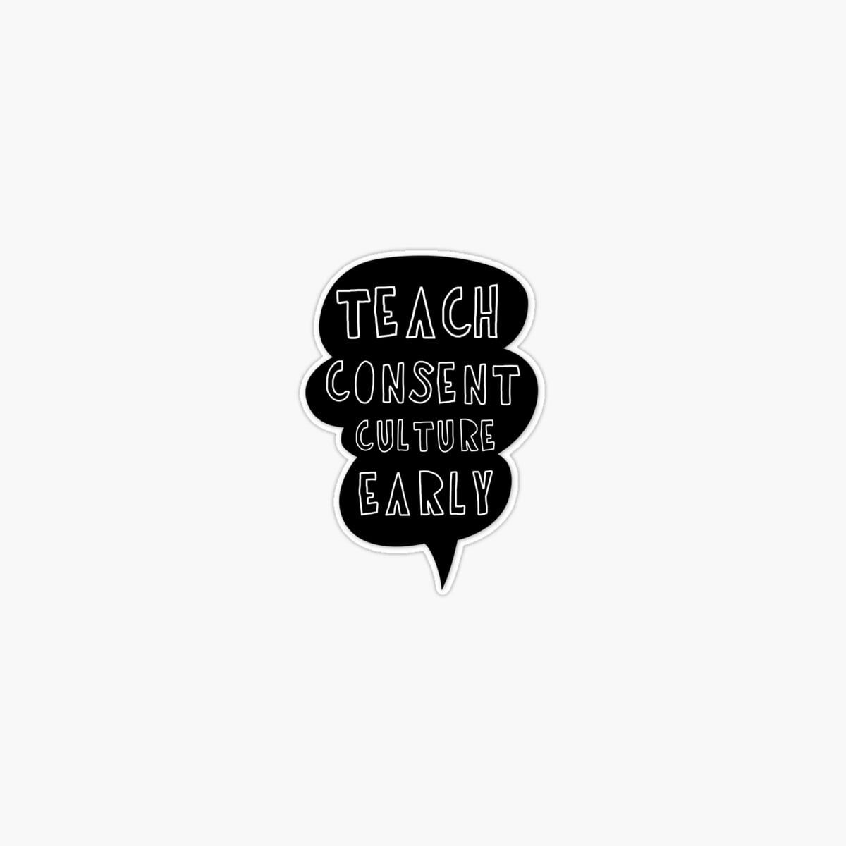 DOPASTICKER Teach Consent Culture Early Sticker Phone Sticker, Latop ...
