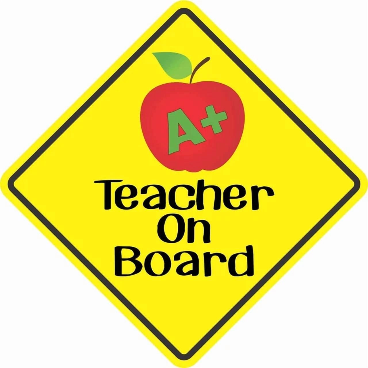DOPASTICKER Teacher On Board Sticker Phone Sticker, Latop Sticker ...