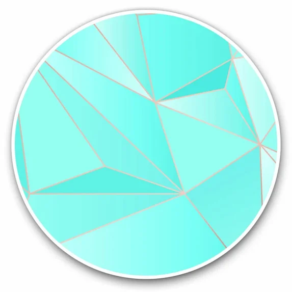 DOPASTICKER Teal Green Art Deco Triangles Geometric Cool Gift ...