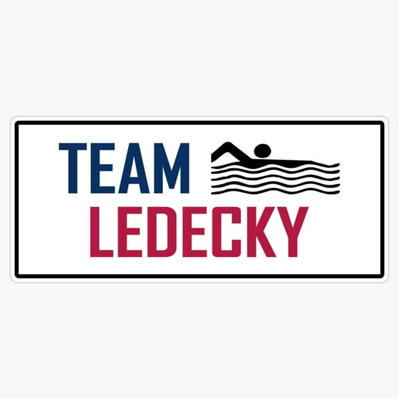 DOPASTICKER Team Ledecky Usa Sticker, Phone Sticker Water Bottle ...