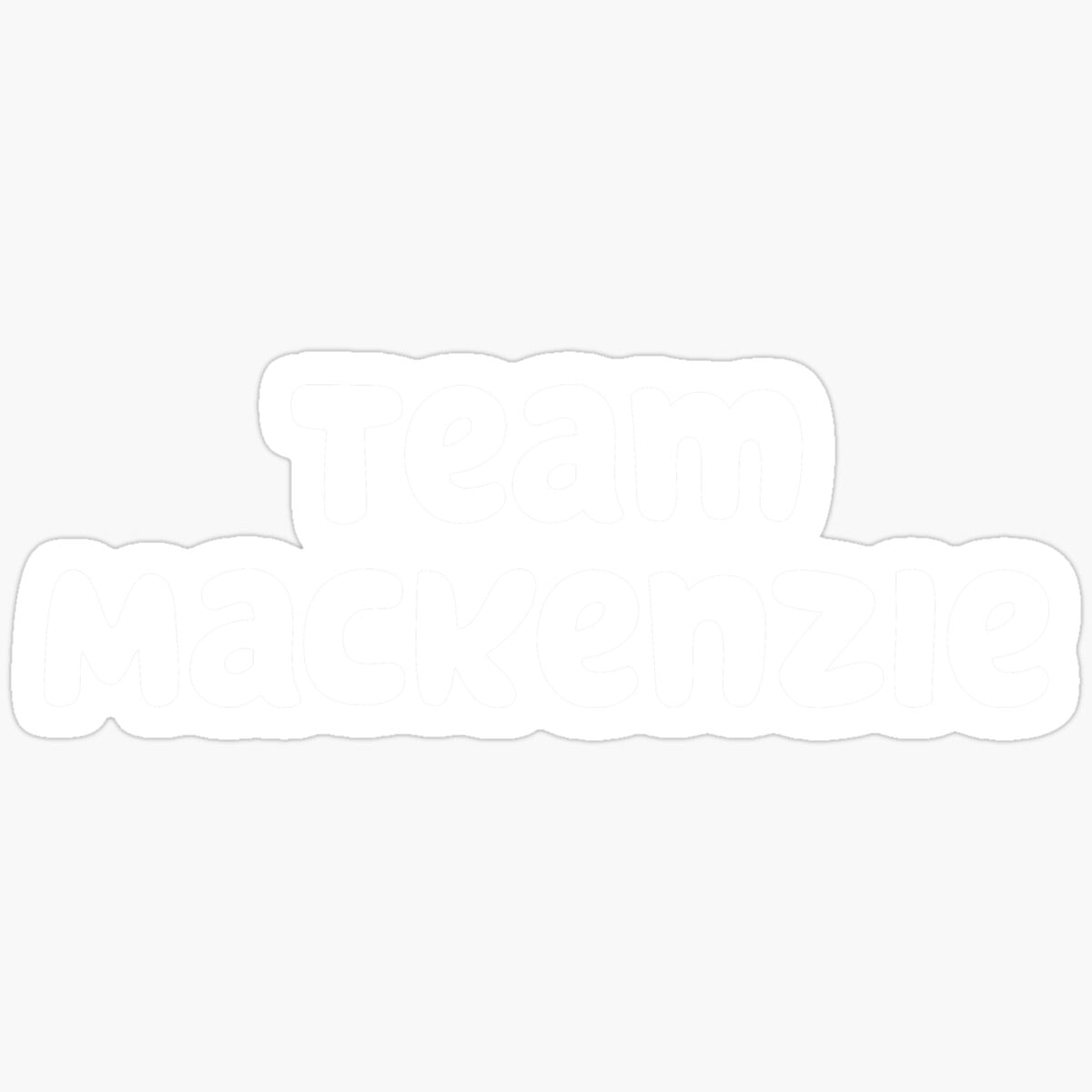 DOPASTICKER Team Mackenzie White Sticker Waterproof Sticker For Water ...