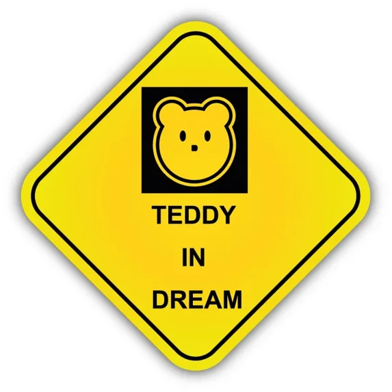 DOPASTICKER Teddy In Dream Baby Warning Sticker Decal Phone Decal Water ...