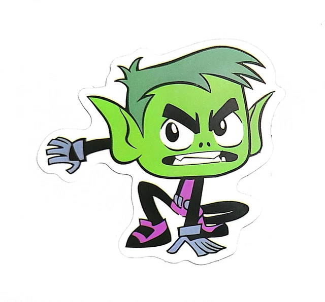 DOPASTICKER Teen Titans Go Robin Starfire Raven Cyborg Beast Anime ...