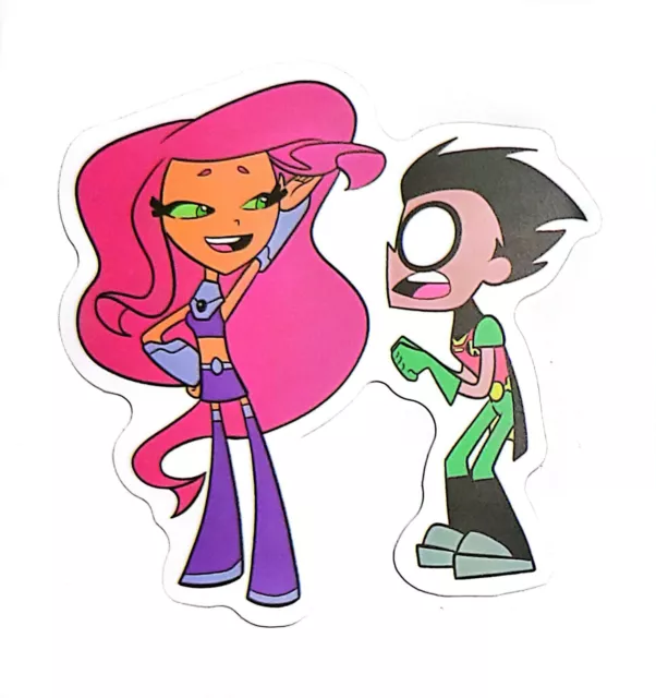 DOPASTICKER Teen Titans Go Robin Starfire Raven Cyborg Beast Anime ...