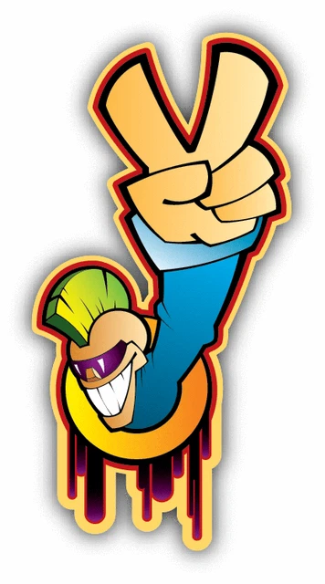 DOPASTICKER Teen Victory Sign Music Rappers Sticker Decal Phone Decal ...