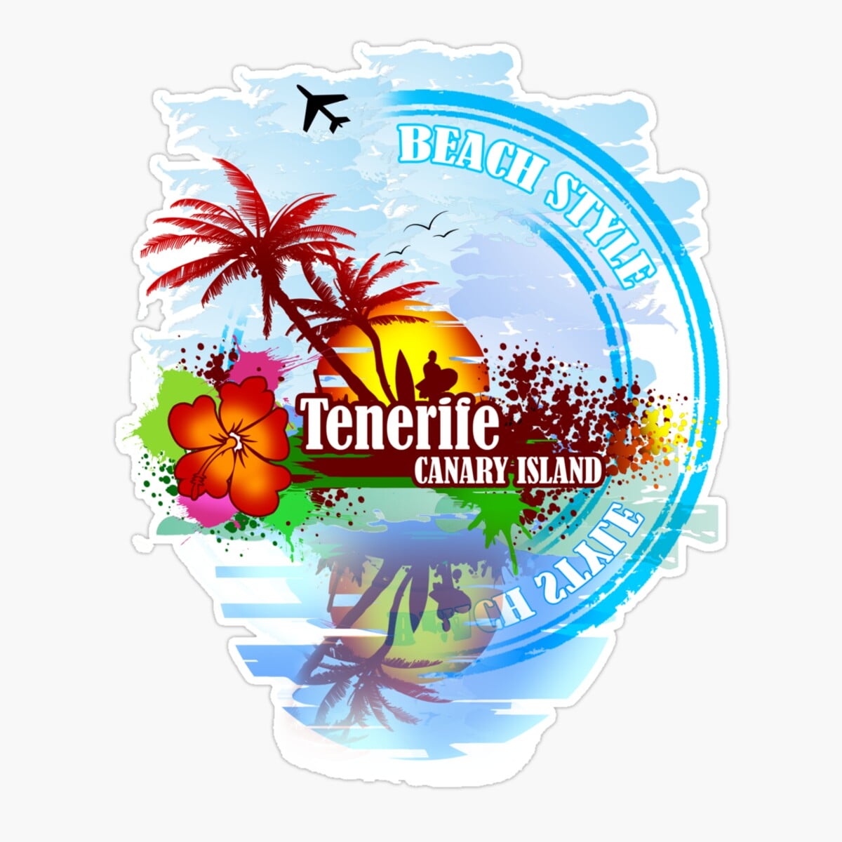 DOPASTICKER Tenerife Canary Island Sticker, Phone Sticker Car Sticker ...