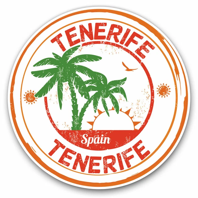 DOPASTICKER Tenerife Spain Espana Palm Trees Cool Gift Decorative ...