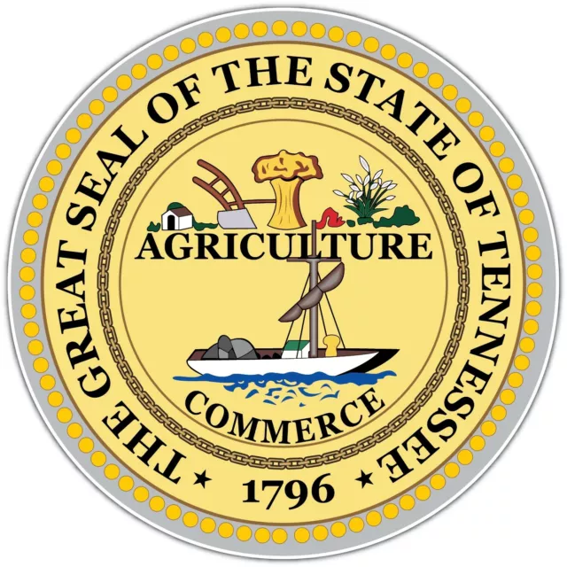 DOPASTICKER Tennessee State Seal Usa Car Window Locker Sticker Decal ...
