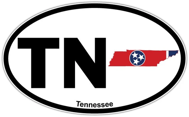 DOPASTICKER Tennessee Us State Usa America Oval Car Window Sticker ...