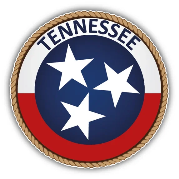 DOPASTICKER Tennessee Usa State Seal Sticker Decal Phone Decal Water ...