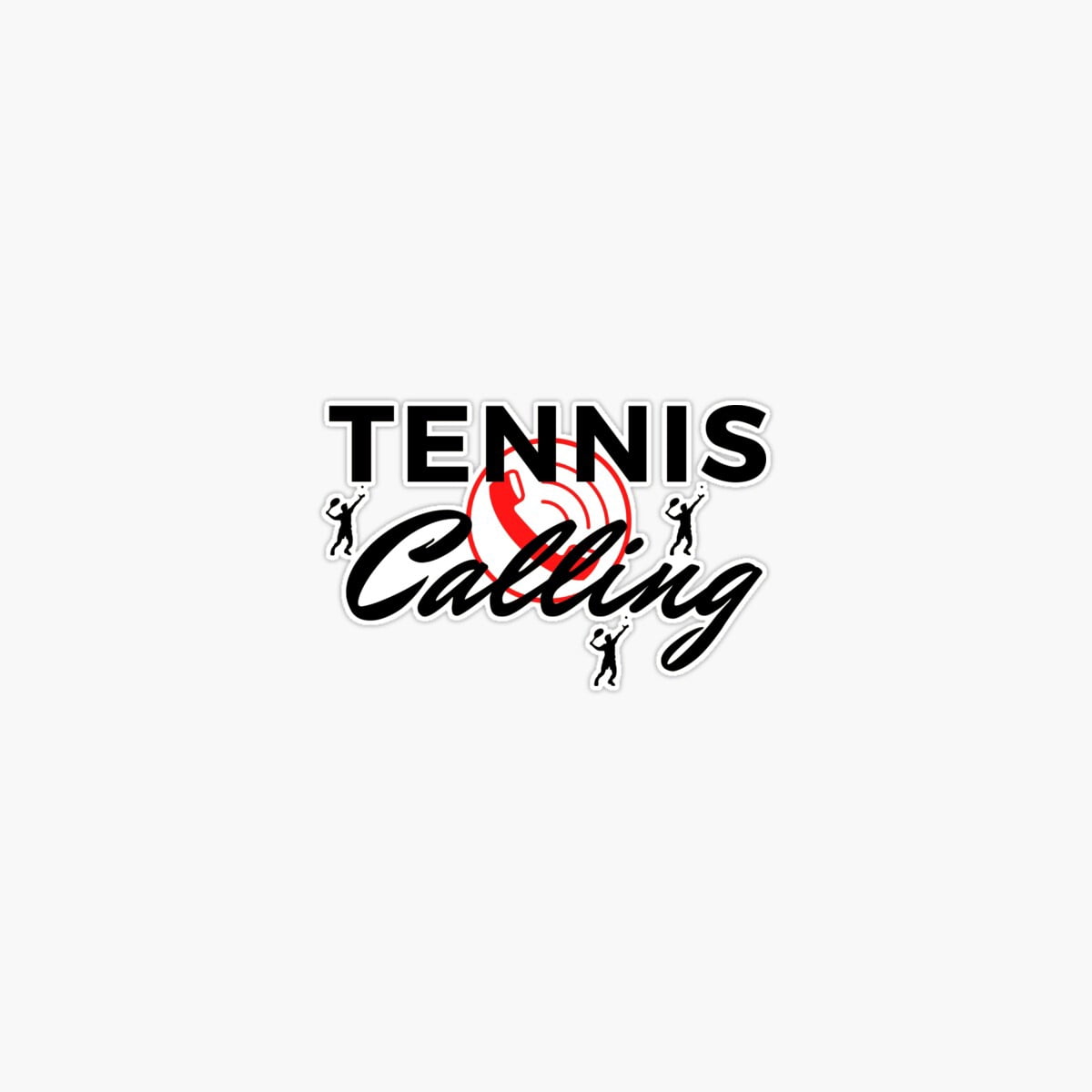 DOPASTICKER Tennis Calling (And I Must Go) Sticker, Phone Sticker Car ...