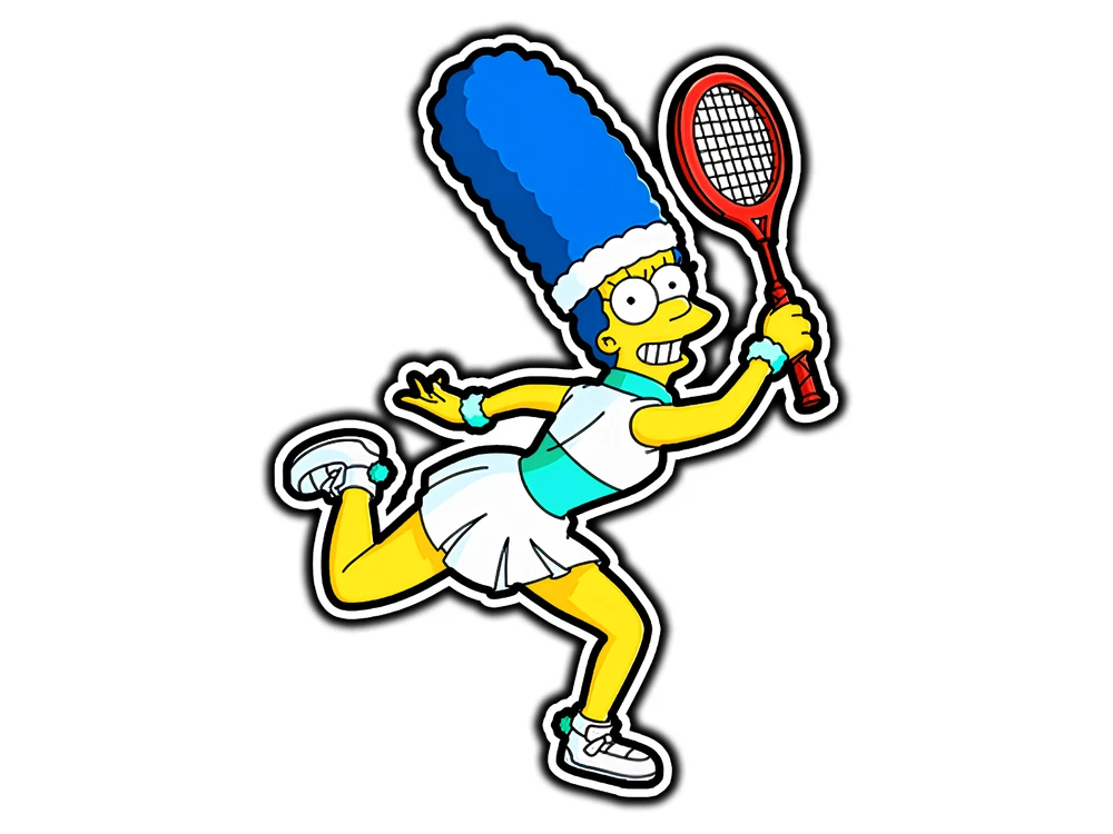 DOPASTICKER Tennis Marge Sticker Decal Phone Decal Water Bottle ...