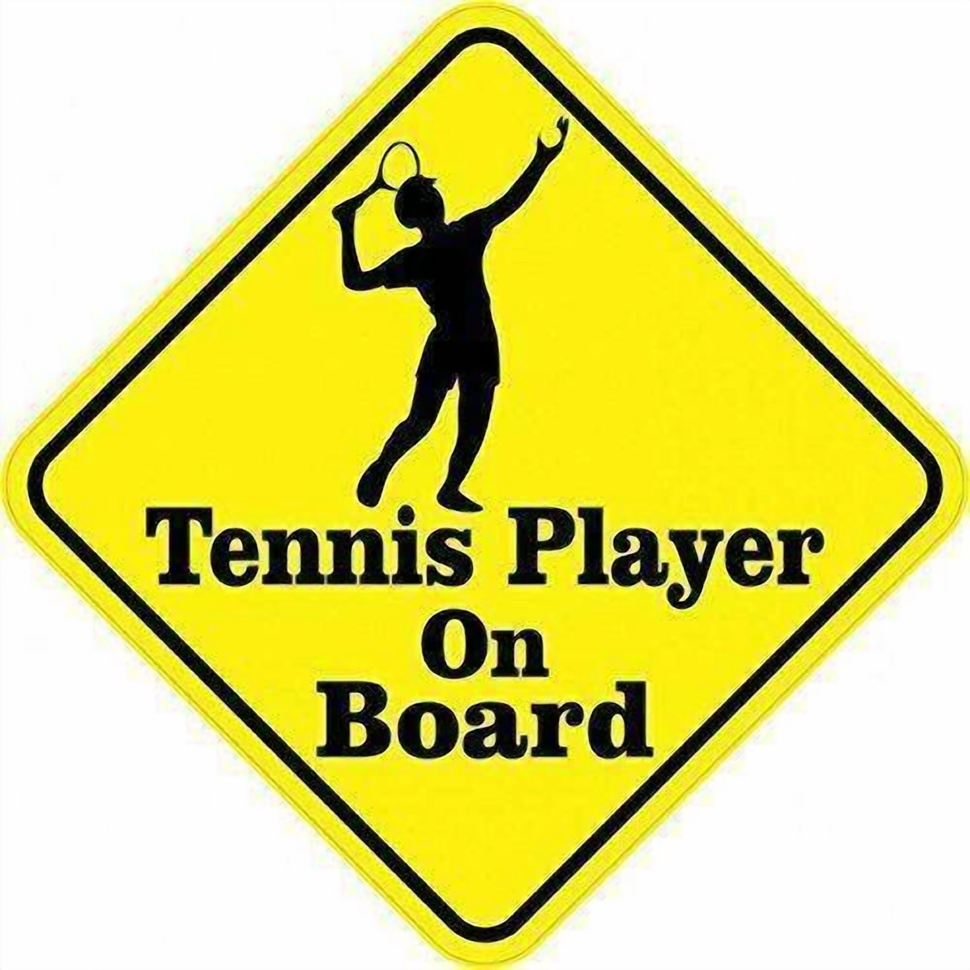 DOPASTICKER Tennis Player On Board Sticker Phone Sticker, Latop Sticker ...