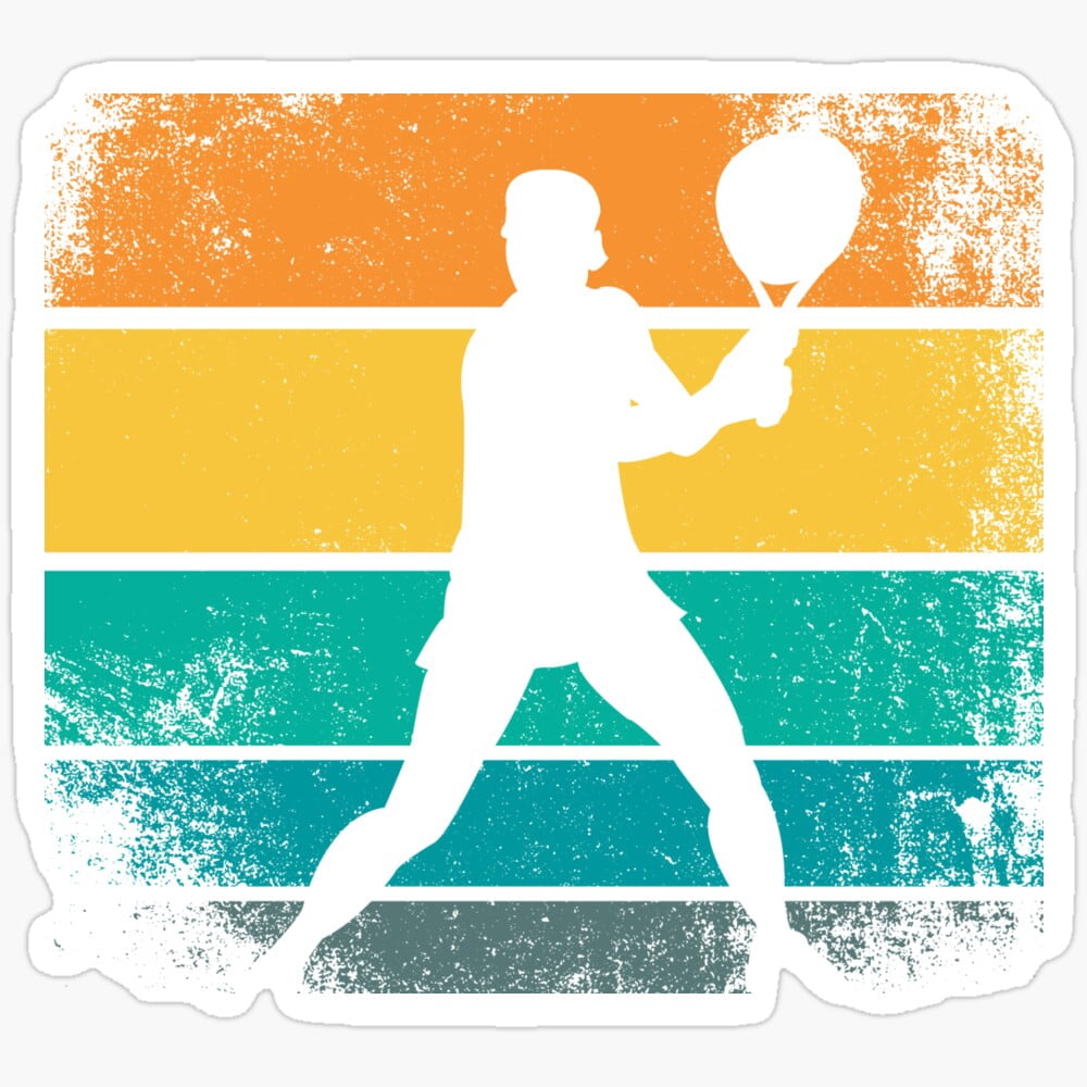 DOPASTICKER Tennis Player With Retro Vibe Sticker, Decorate Laptops ...