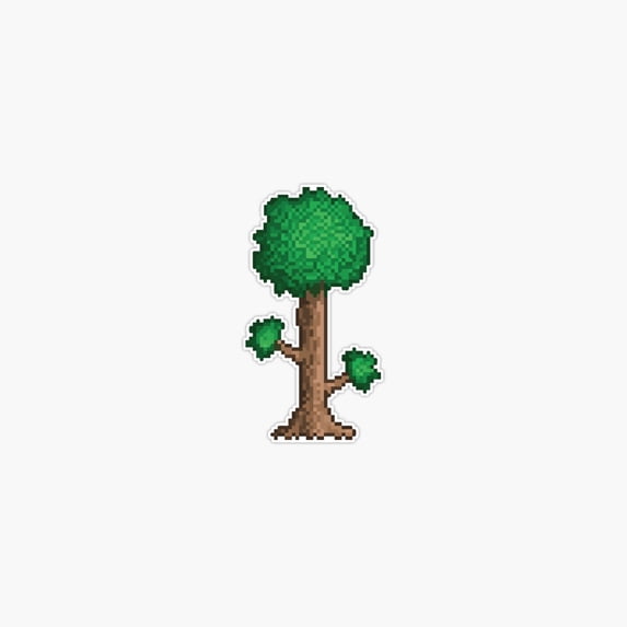 DOPASTICKER Terraria Tree Sticker, Phone Sticker Water Bottle Sticker ...