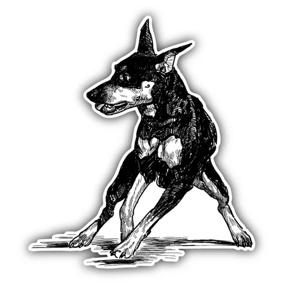 DOPASTICKER Terrier Dog Sketch Sticker Decal Phone Decal Water Bottle ...