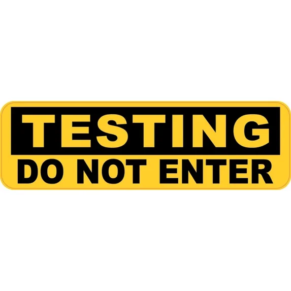 DOPASTICKER Testing Do Not Enter Sticker Phone Sticker, Latop Sticker ...