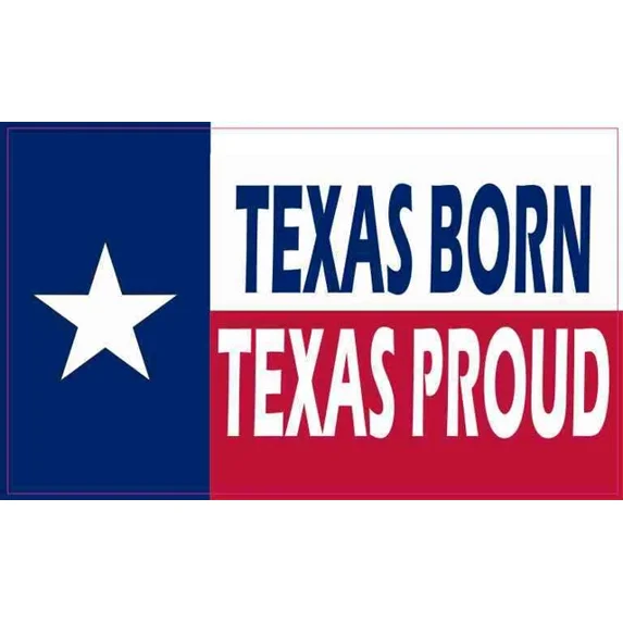 DOPASTICKER Texas Born Texas Proud Sticker Phone Sticker, Latop Sticker ...