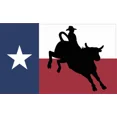 DOPASTICKER Texas Flag With Bull Rider, Inches Sticker Phone Sticker ...