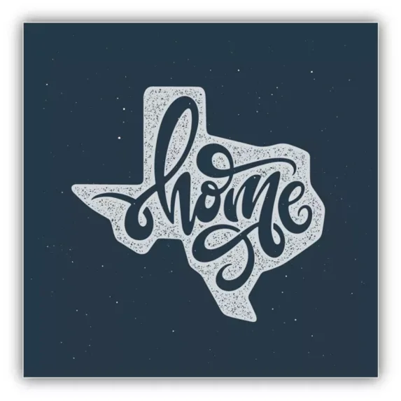 DOPASTICKER Texas Home Usa State Retro Sticker Decal Phone Decal Water ...
