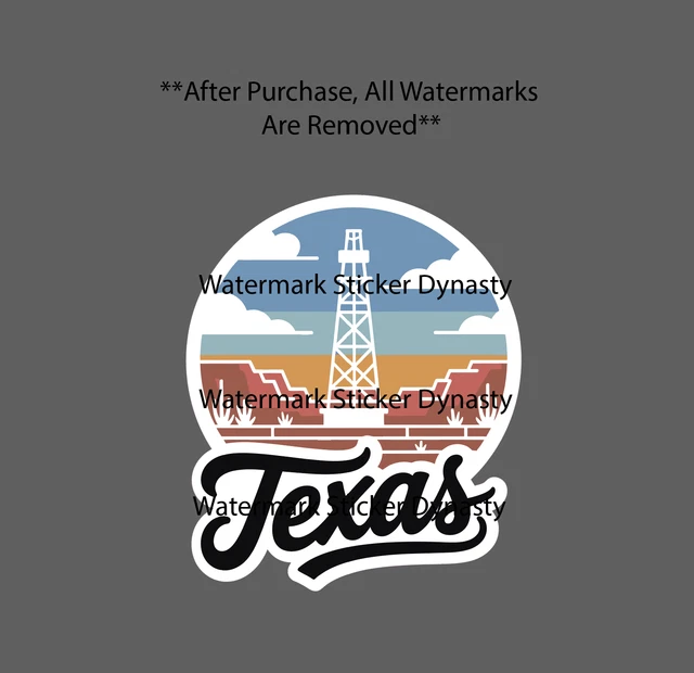 DOPASTICKER Texas Oil Rig Sticker Business Money Black Gold Sticker ...