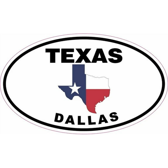 DOPASTICKER Texas Oval Dallas Sticker Phone Sticker, Latop Sticker ...