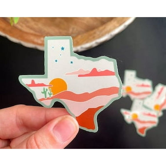 DOPASTICKER Texas Sticker, Laptop Sticker, Water Bottle Sticker, Texas ...