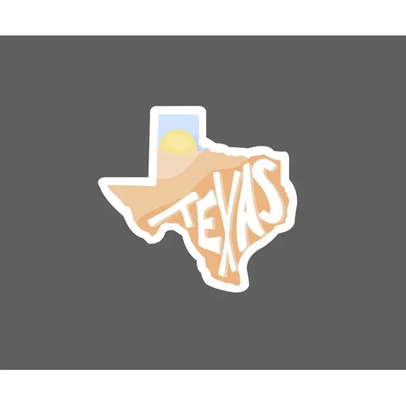 DOPASTICKER Texas Sunset Sticker State Scene Travel Sticker Phone ...