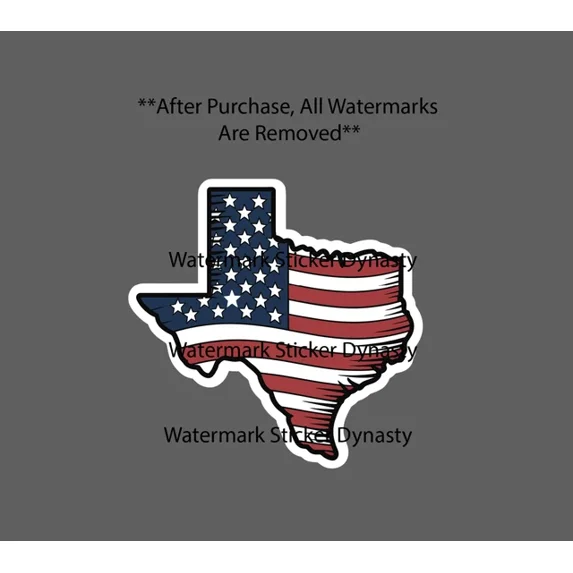 DOPASTICKER Texas Usa Flag Sticker America United States Patriotic ...