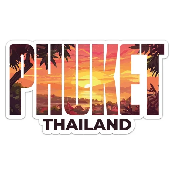 DOPASTICKER Thailand Phuket City Sticker Decal Phone Decal Water Bottle ...
