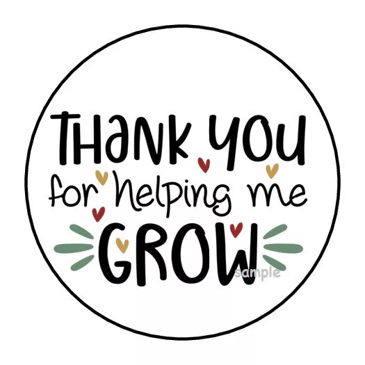 DOPASTICKER Thank You For Helping Me Grow Stickers Heart Phone Decal ...