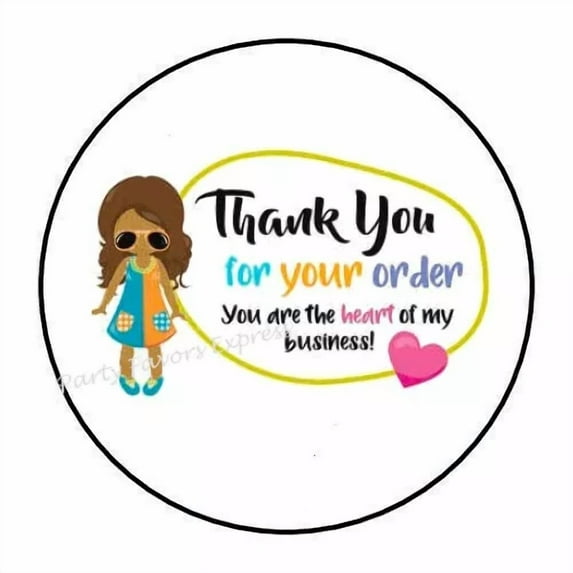 DOPASTICKER Thank You For Your Order Dark Skin Girl Stickers Phone ...
