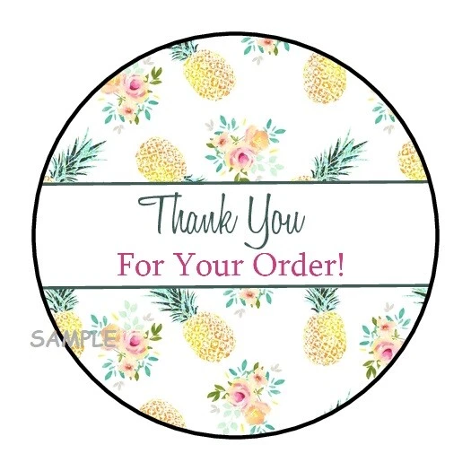 DOPASTICKER Thank You For Your Order Stickers Pineapples Phone Decal ...