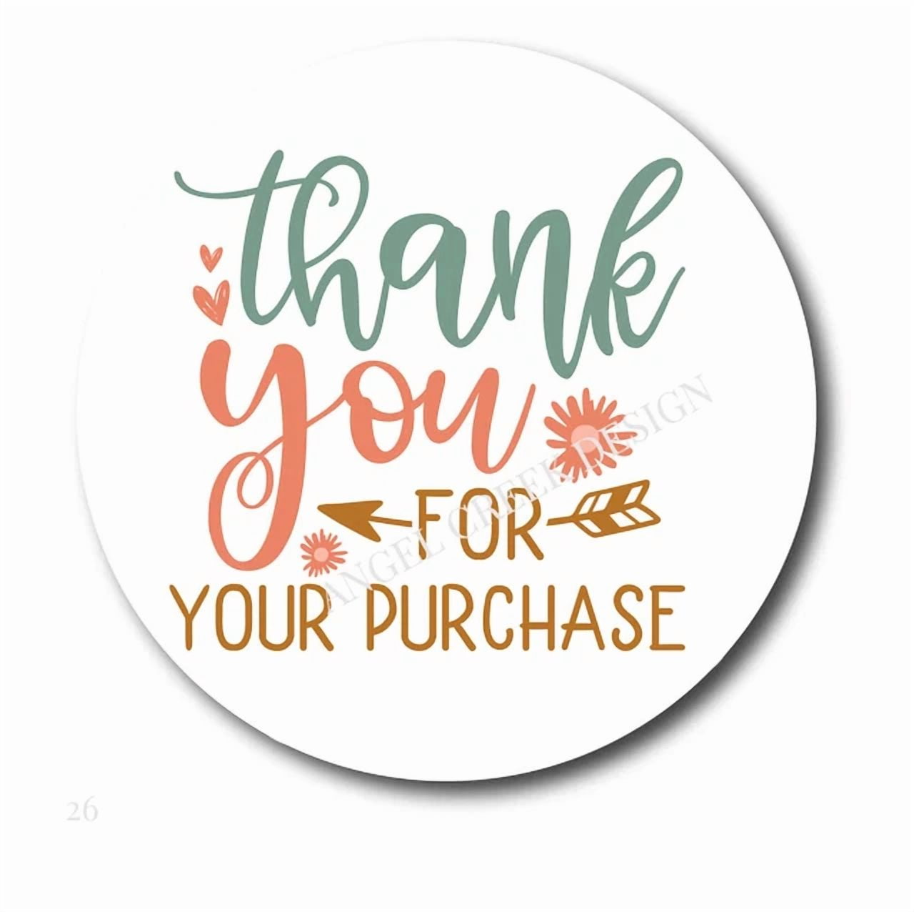 DOPASTICKER Thank You For Your Purchase Scrapbook Stickers Thank You ...