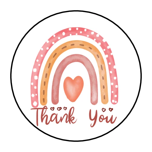 DOPASTICKER Thank You Rainbow Stickers Small Business Phone Decal Water ...