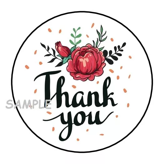 DOPASTICKER Thank You Roses Stickers Gifts Phone Decal Water Bottle ...