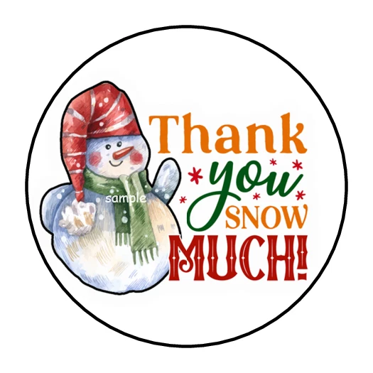 DOPASTICKER Thank You Snow Much Stickers Snowman Phone Decal Water ...