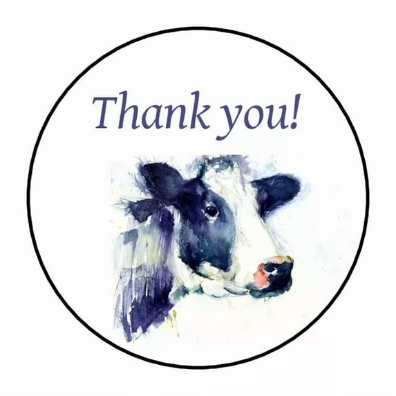 DOPASTICKER Thank You Stickers Dairy Cow, Milk Gift You - Decorate ...