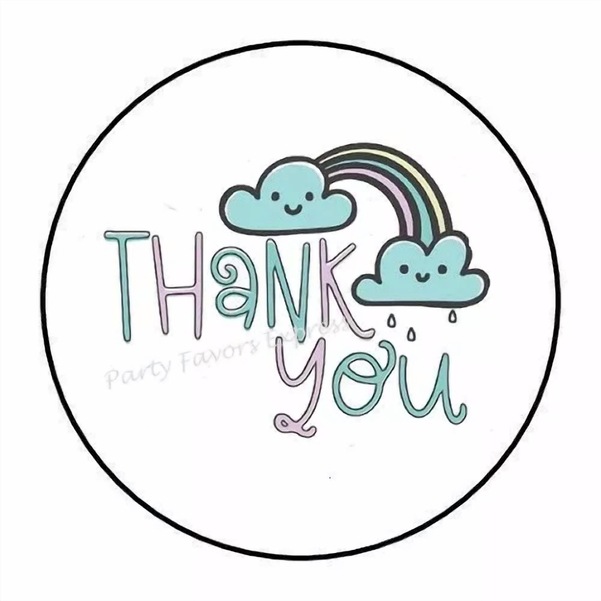 DOPASTICKER Thank You Stickers Favors Phone Decal Water Bottle Stickers ...