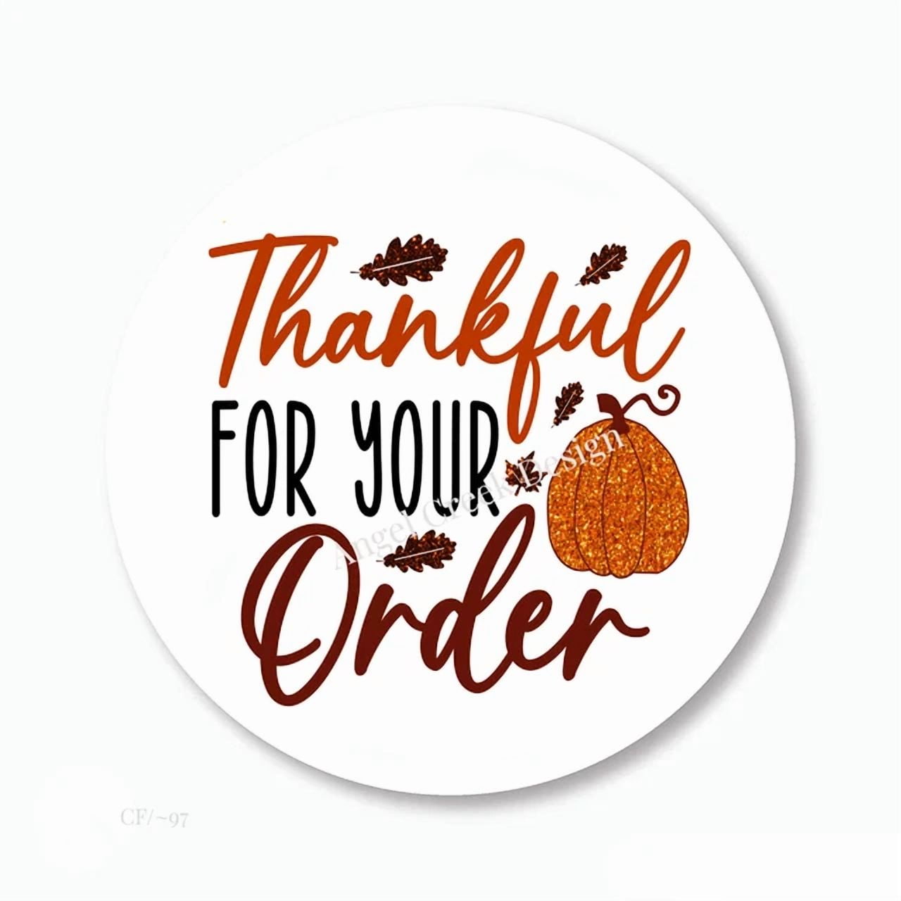 DOPASTICKER Thankful For Your Order Scrapbook Stickersautumn Phone ...
