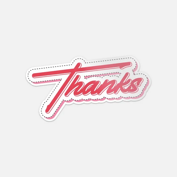 DOPASTICKER Thanks Car Bumper Sticker, Best Birthday Gifts Phone ...